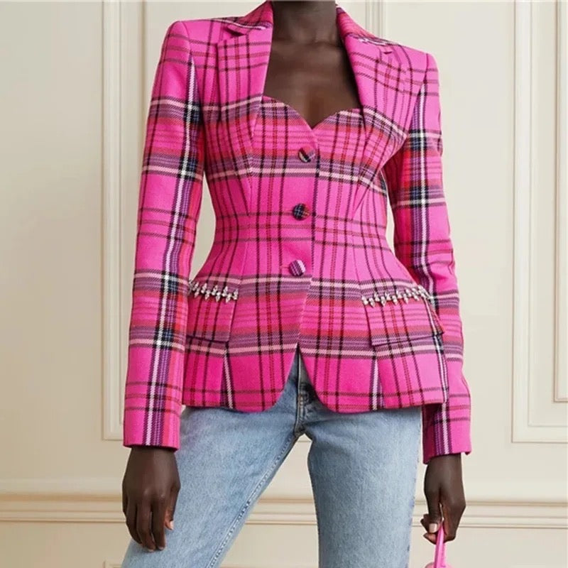 Bougie Banks - Vintage Pink Plaid Top – PejaAndAmari